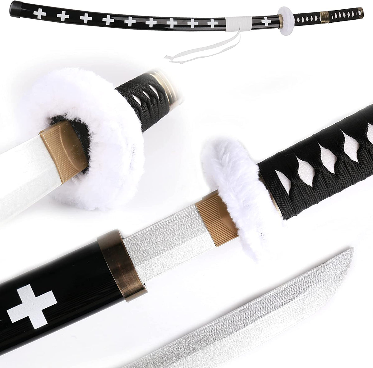 41" one piece LAW Sword Wooden Bamboo Sword handmade Anime Sword Katan ...